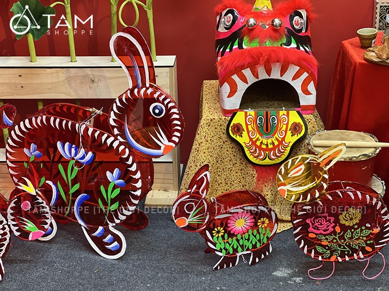 Lồng đèn con thỏ thú kiếng màu [Truyền thống - Nhiều cỡ] LDEN-KIENG-10