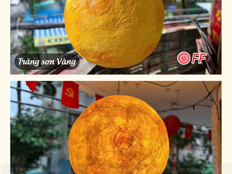 [ORDER 3-5 NGÀY] Đèn mặt trăng tròn 3D decor nhiều cỡ [Cứng cáp - Sáng ...