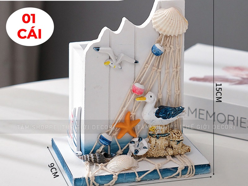 Hộp cắm bút chủ đề biển vách sóng [4 kiểu - handmade] CAMBUT-02