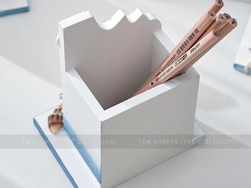 Hộp cắm bút chủ đề biển vách sóng [4 kiểu - handmade] CAMBUT-02